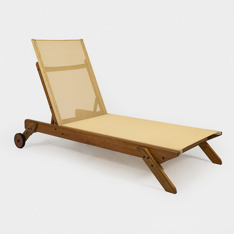 Espreguiçadeira Empilhável Sevega - Tela Bege - BUTZKE